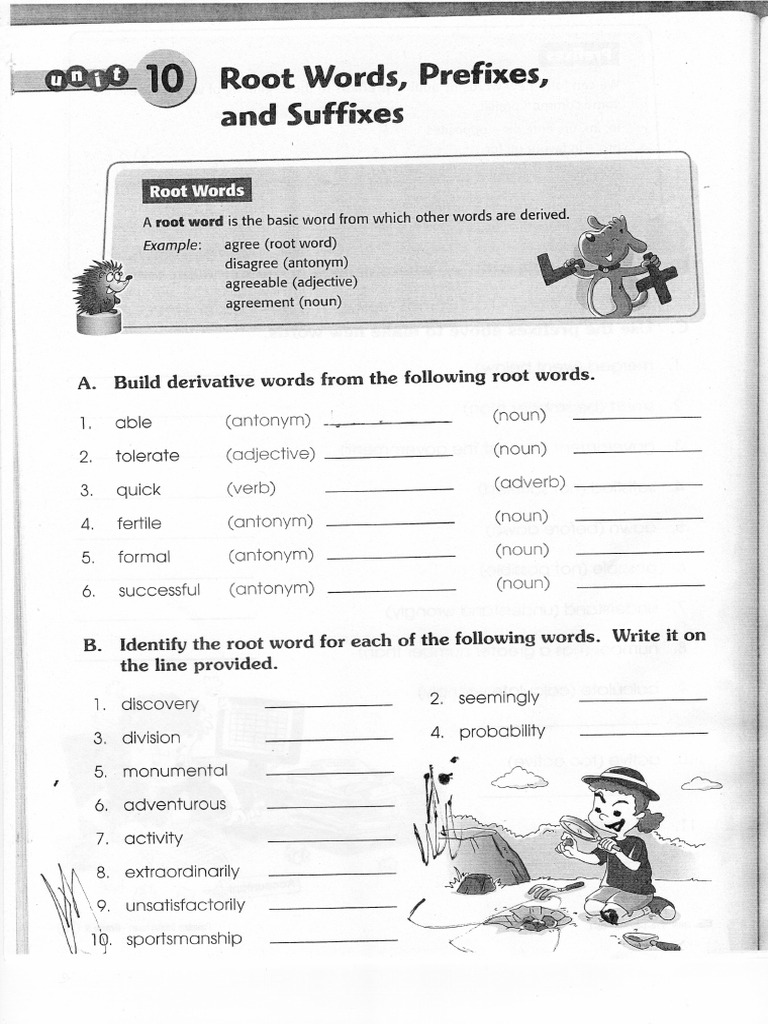 Roots, Prefixes and Suffixes | PDF