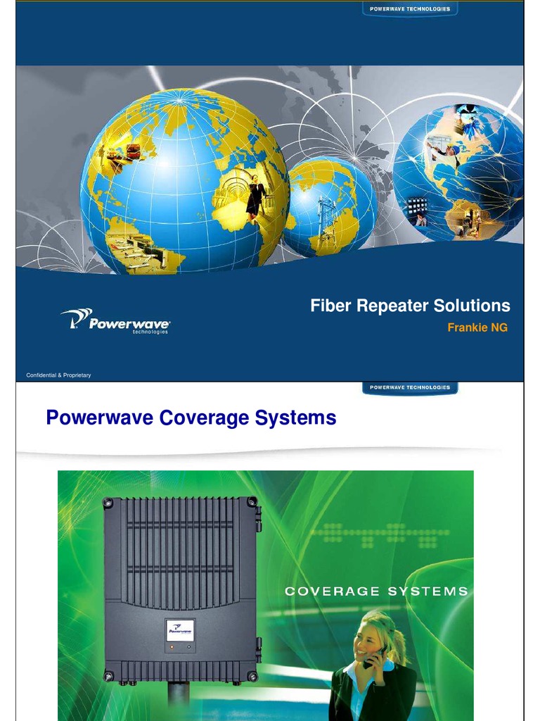 Powerwave Fiber Optic Repeater Solutions | PDF | Optical Fiber ...