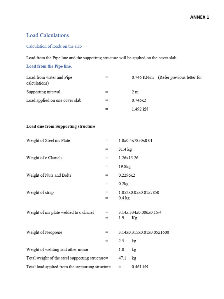 Load Calculations | PDF