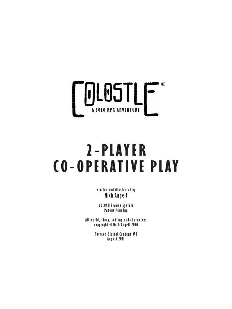 Colostle (Nich Angell) Patreon 03 - 2-Player Rules | PDF | Randomness