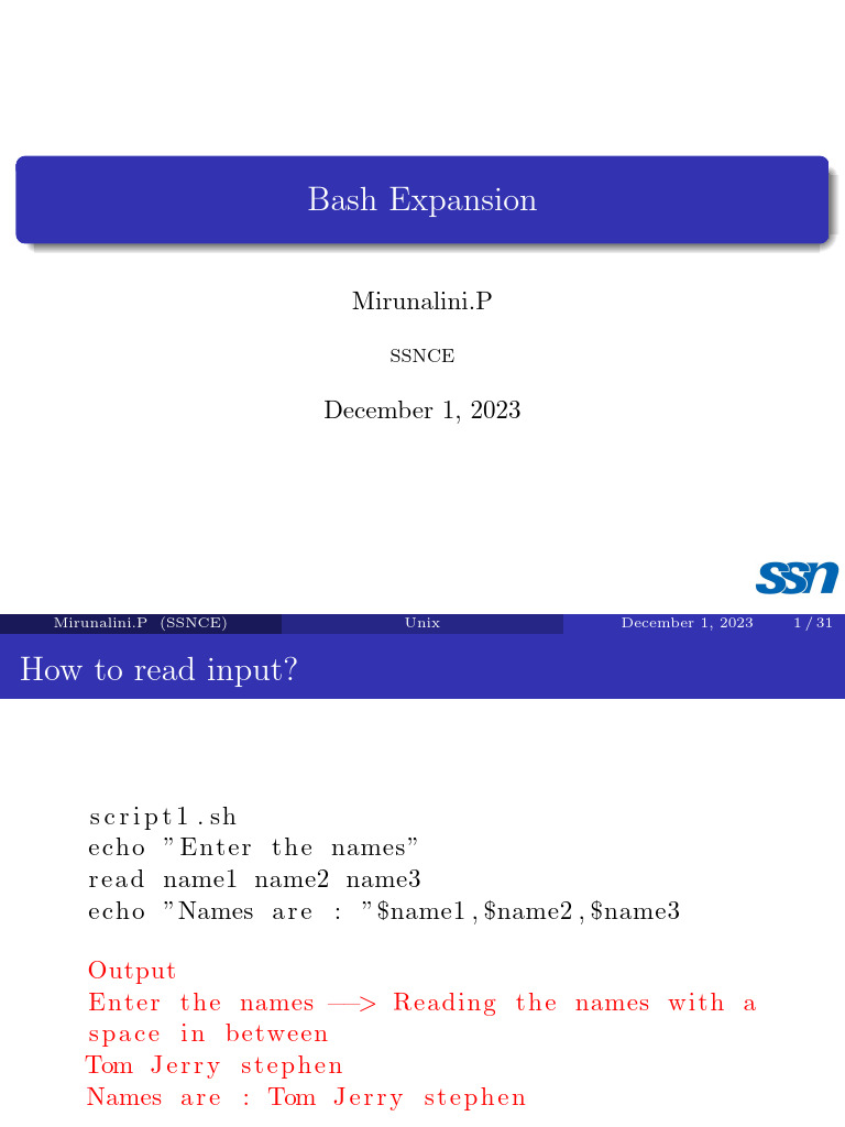 Bash Expansion Final | PDF | Text File | Parameter (Computer Programming)