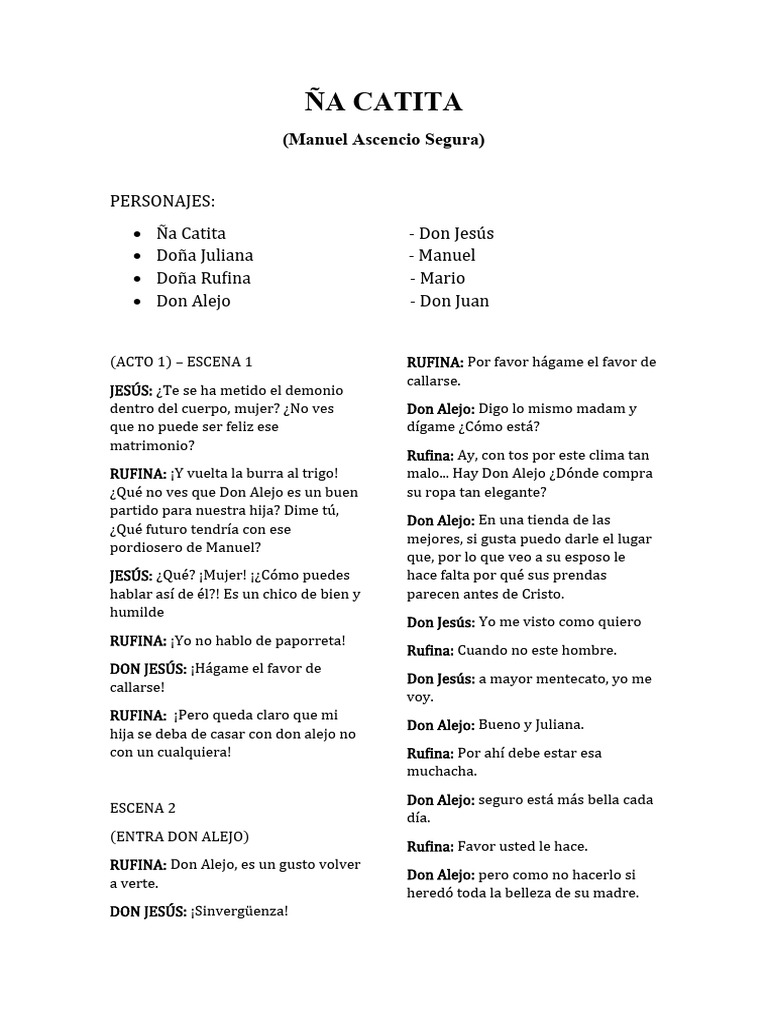 Ña Catita - Guión | PDF