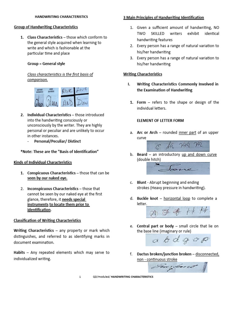 Module 4 Questioned Documents. | PDF | Finger | Hand