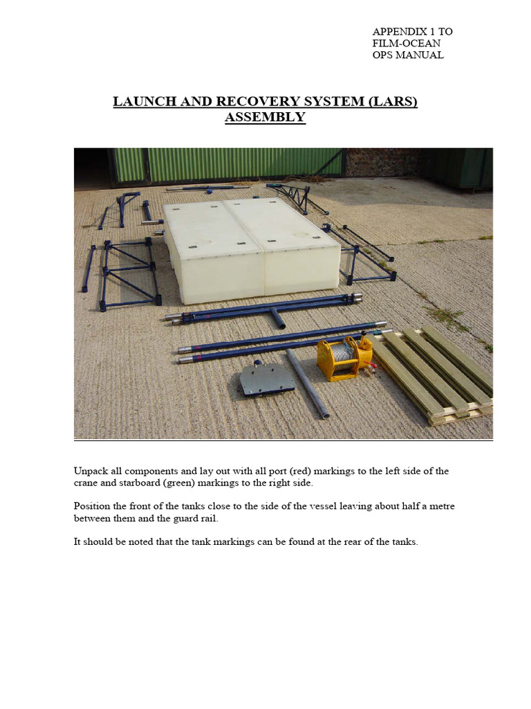 Launch Recovery System Pdf Crane Machine Manufactured Goods