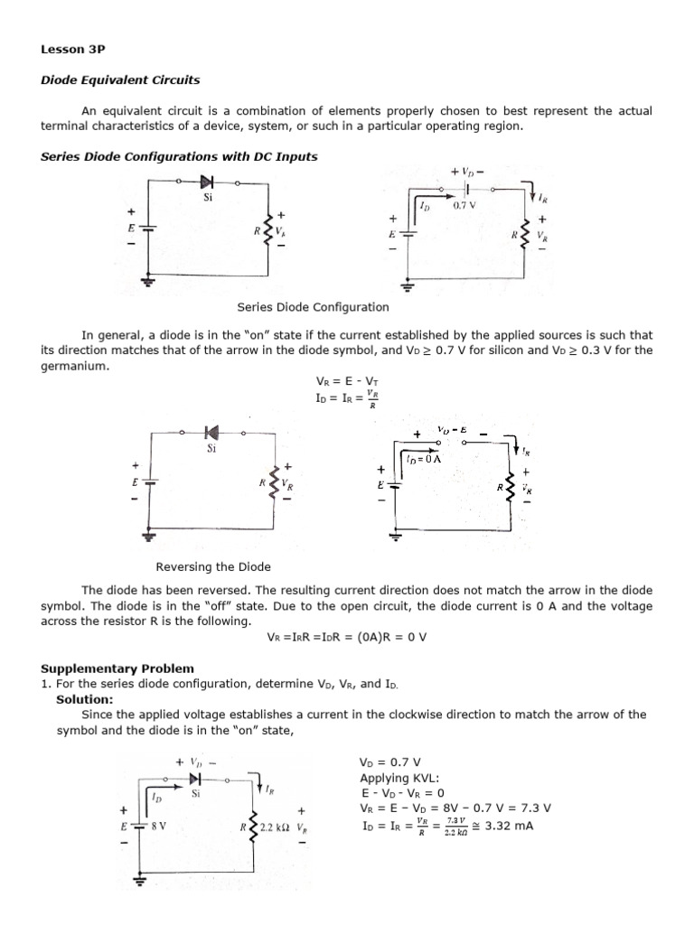Diode Equivalent Circuits | PDF | Diode | Electrical Network