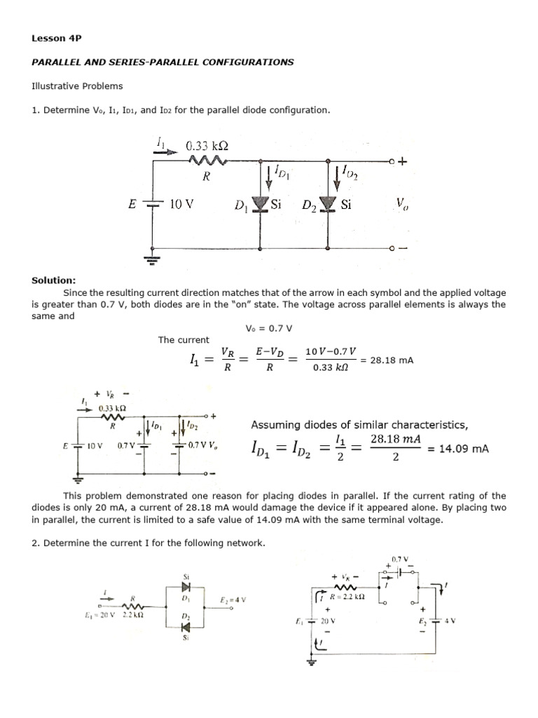 Parallel and Series Parallel Configurations | PDF | Diode | Series And Parallel Circuits