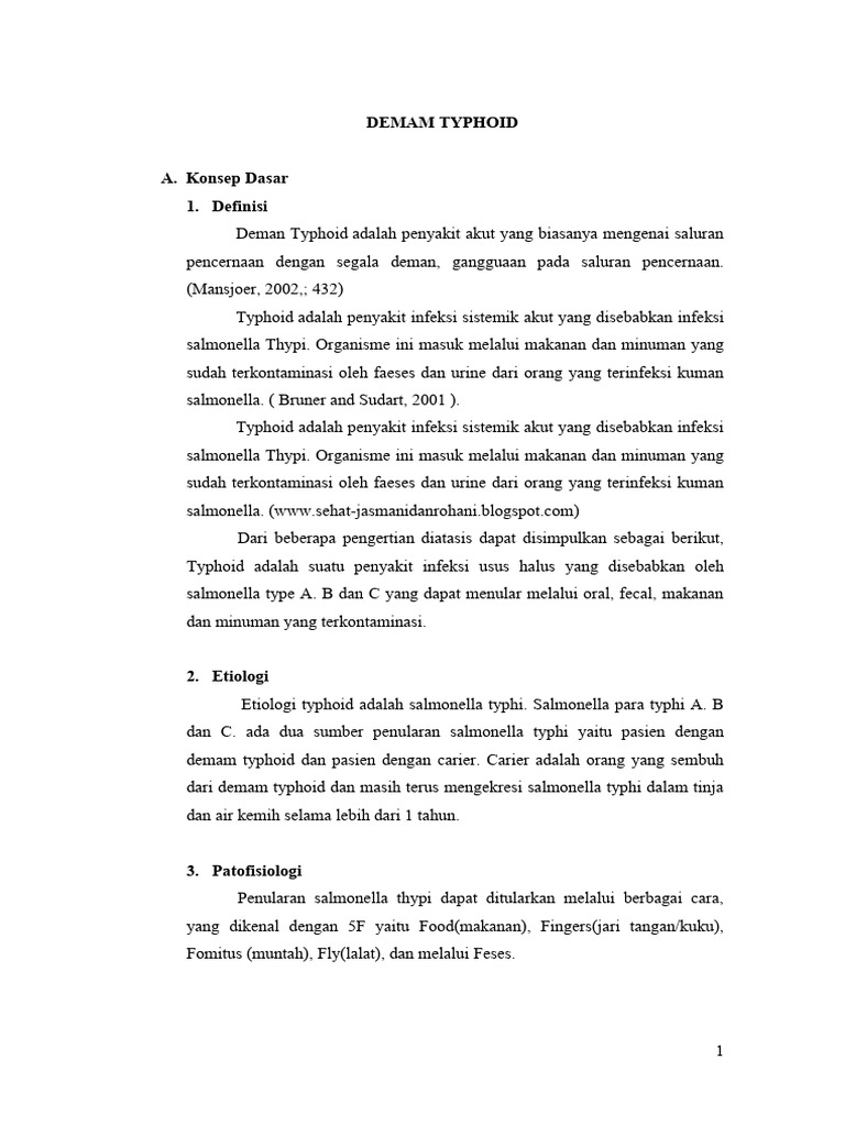 Demam Thypoid | PDF