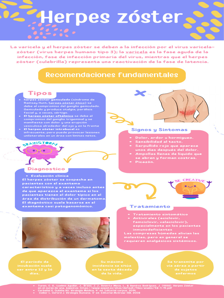 Infografia Herpes Zoster | PDF | Virología | Enfermedades virales