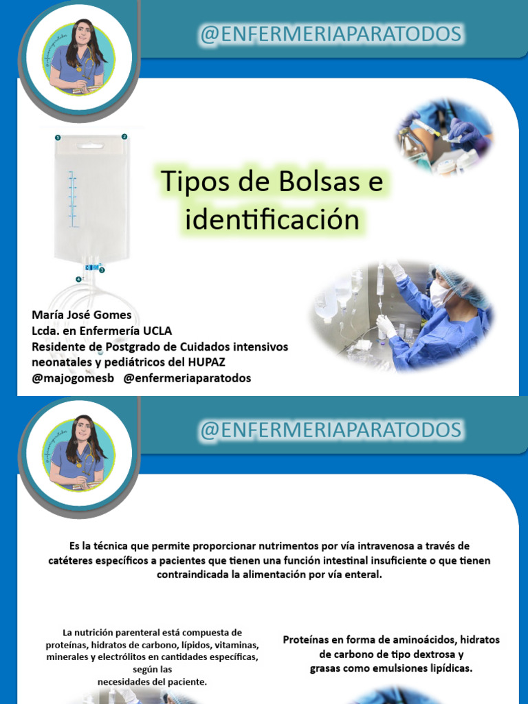 Presentacion Bolsas de NPT | PDF | Salud y bienestar | Ciencia y matemáticas