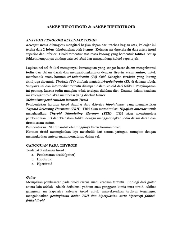 Askep Hipotiroid | PDF