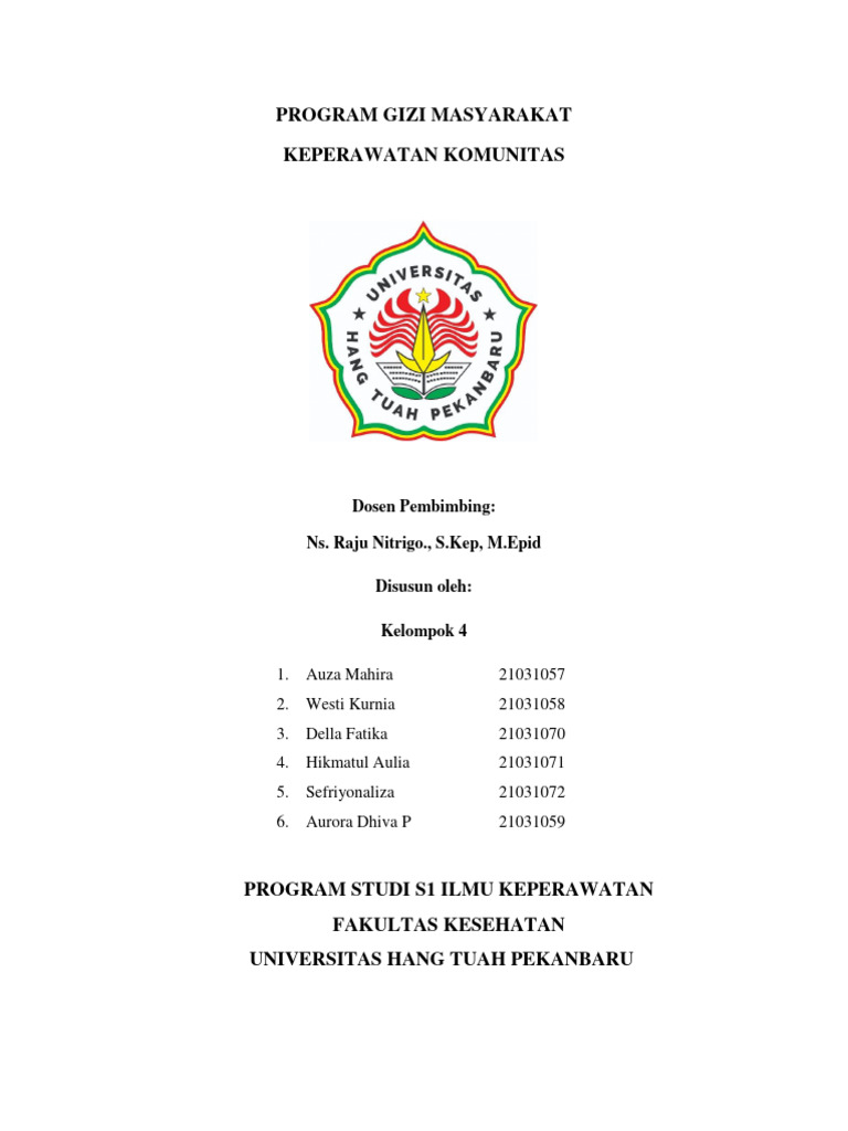 Program Gizi Masyarakat Kel.4 | PDF | Pengembangan Diri | Kesehatan ...