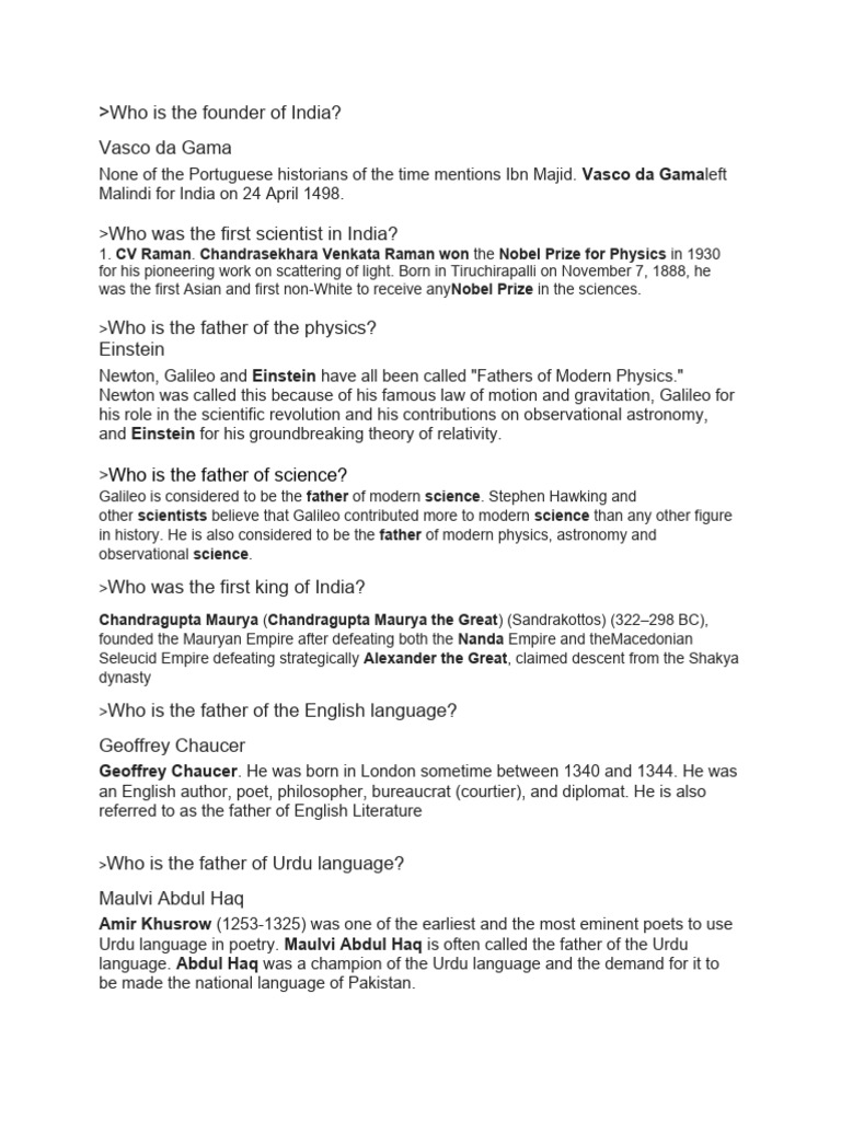 General Knowledge | PDF | Jawaharlal Nehru | Science