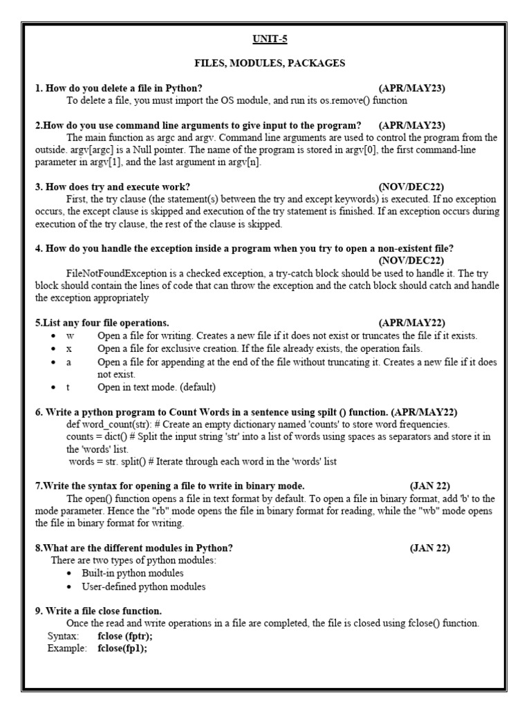PSPP Part A Unit-5 | PDF | Computer File | Parameter (Computer Programming) PSPP Part A Unit-5 | PDF | Computer File | Parameter (Computer Programming)