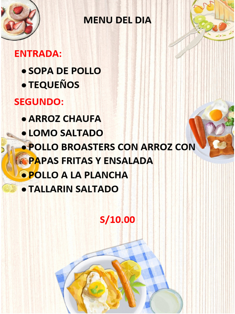 Carta de Comida | PDF