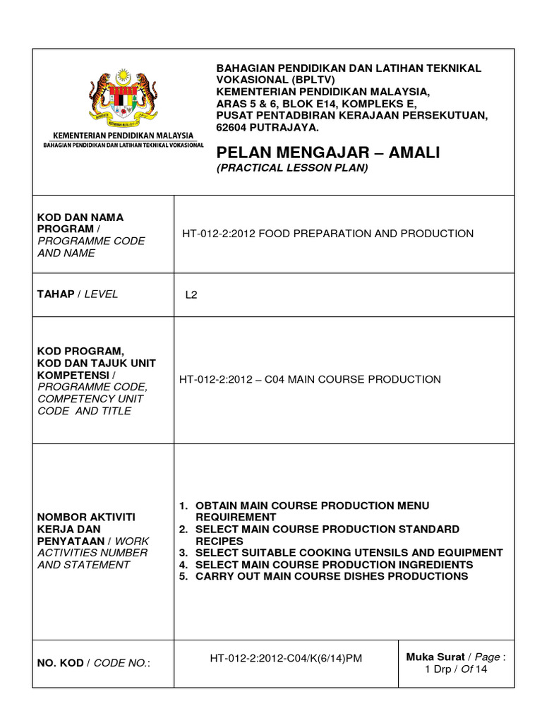 PMA 6.14 - Ayam Percik C04 | PDF