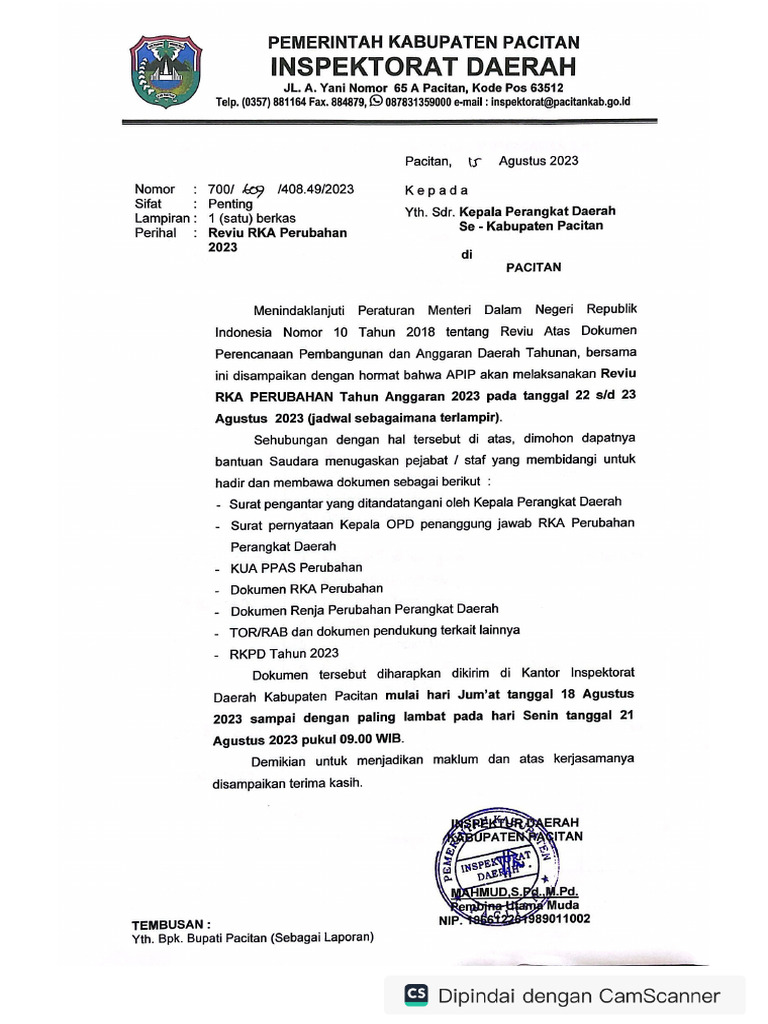 Reviu RKA Perubahan | PDF