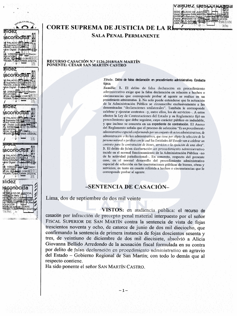 Cas 1126-2018 San Martin | PDF