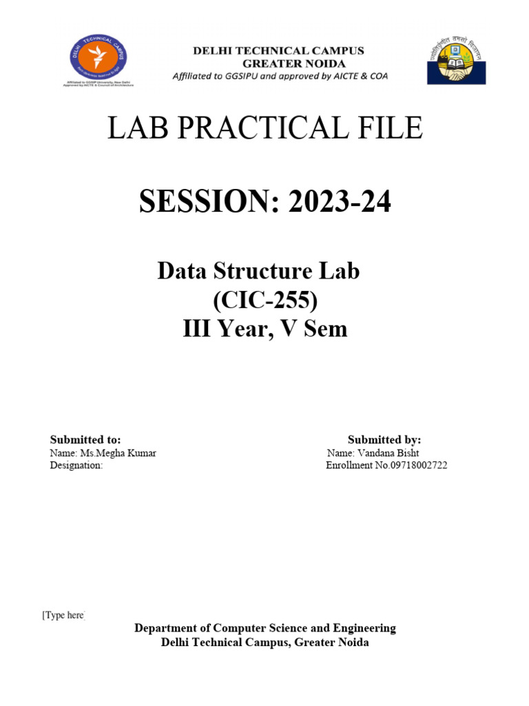 Practical File Vandu | PDF | Computer Data | Computer Programming