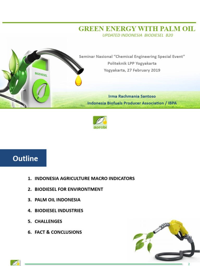 Indonesia Biodiesel B20 Seminar | PDF | Biodiesel | Palm Oil