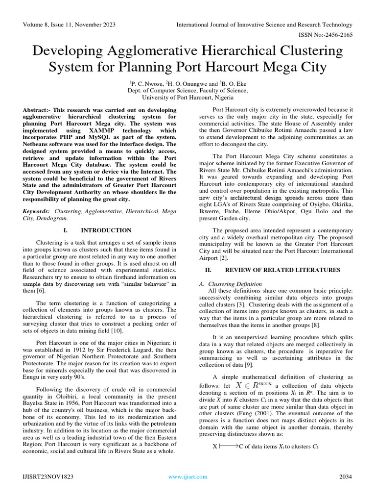 Developing Agglomerative Hierarchical Clustering System for Planning ... Developing Agglomerative Hierarchical Clustering System for Planning ...