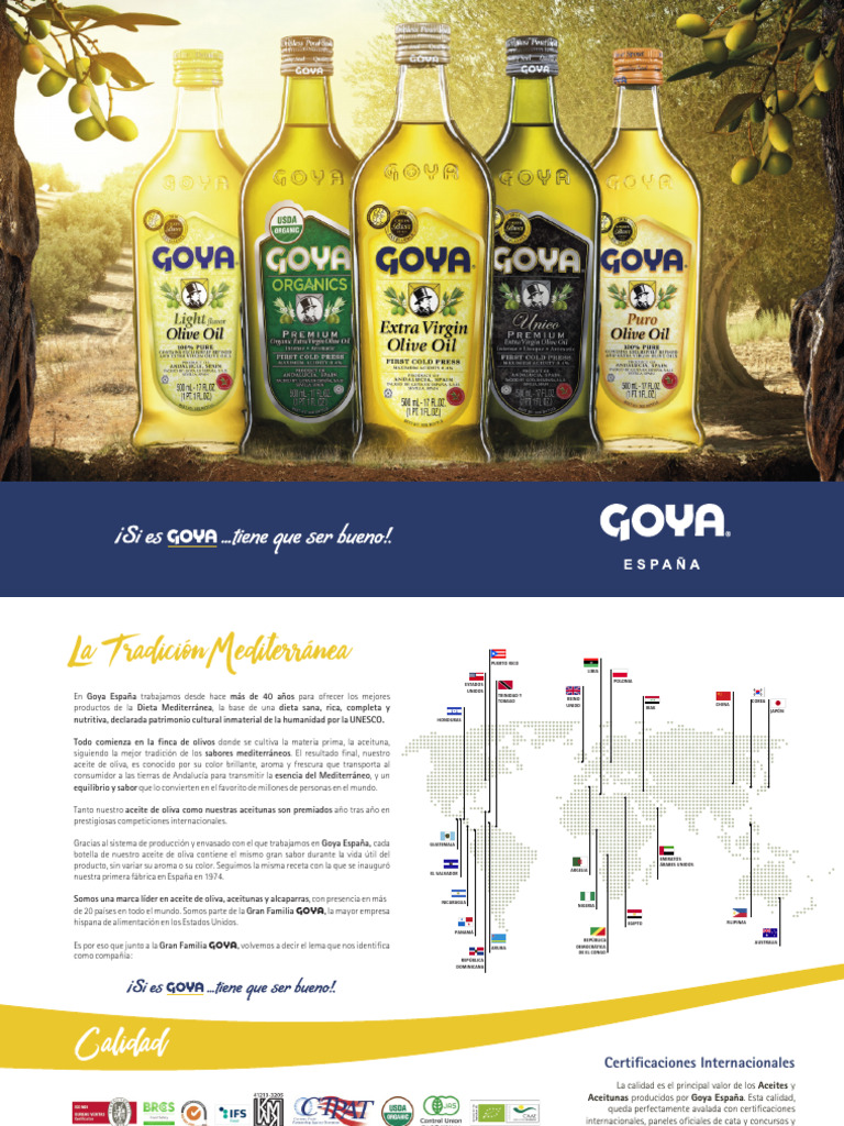 CATALOGO-PRODUCTOS-GOYA-ES2020 | PDF | Aceituna | Aceite de oliva