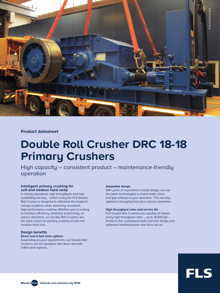 FLS Double Roll Crusher DRC 18-18_datasheet | PDF | Belt (Mechanical ...