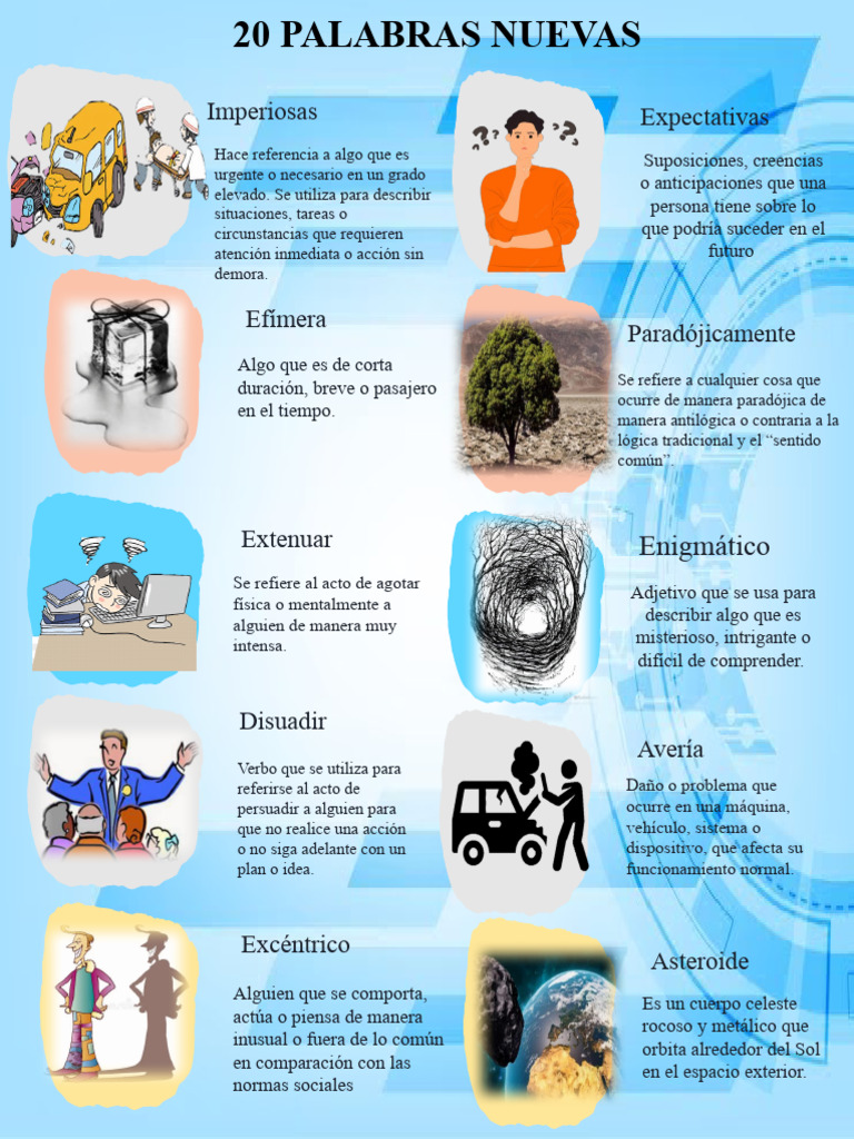 INFOGRAFÍA DE 20 PALABRAS NUEVAS | PDF
