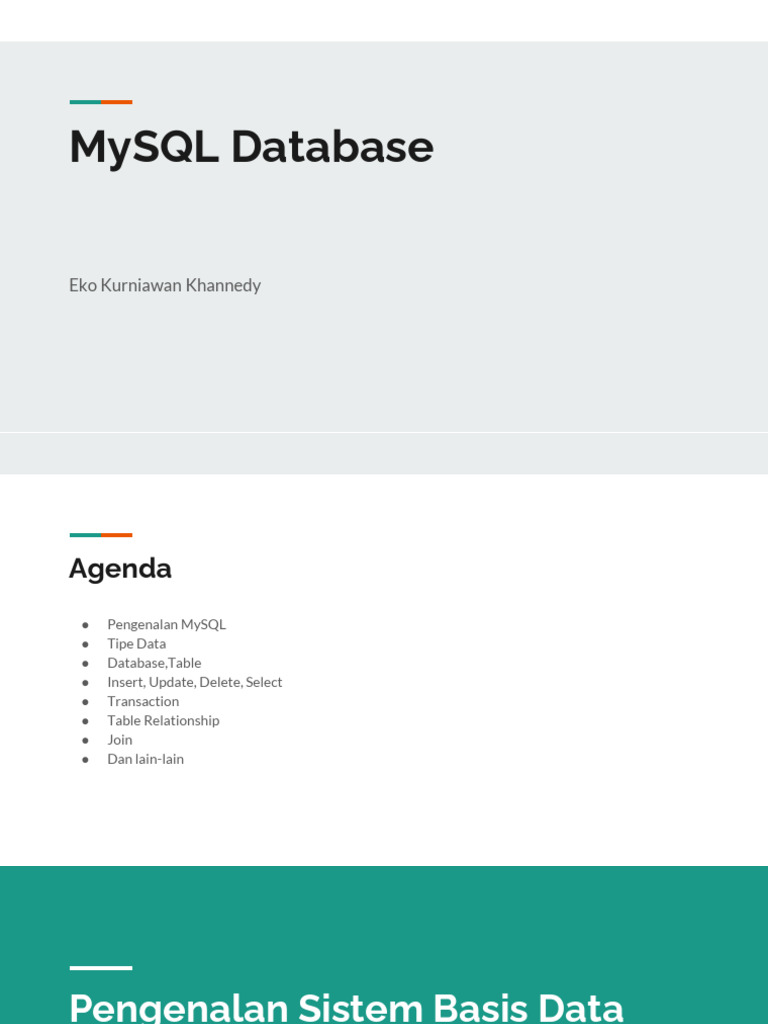 MySQL Database First Meet | PDF