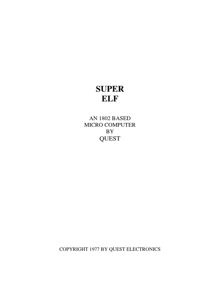 Super Elf | PDF | Read Only Memory | Random Access Memory