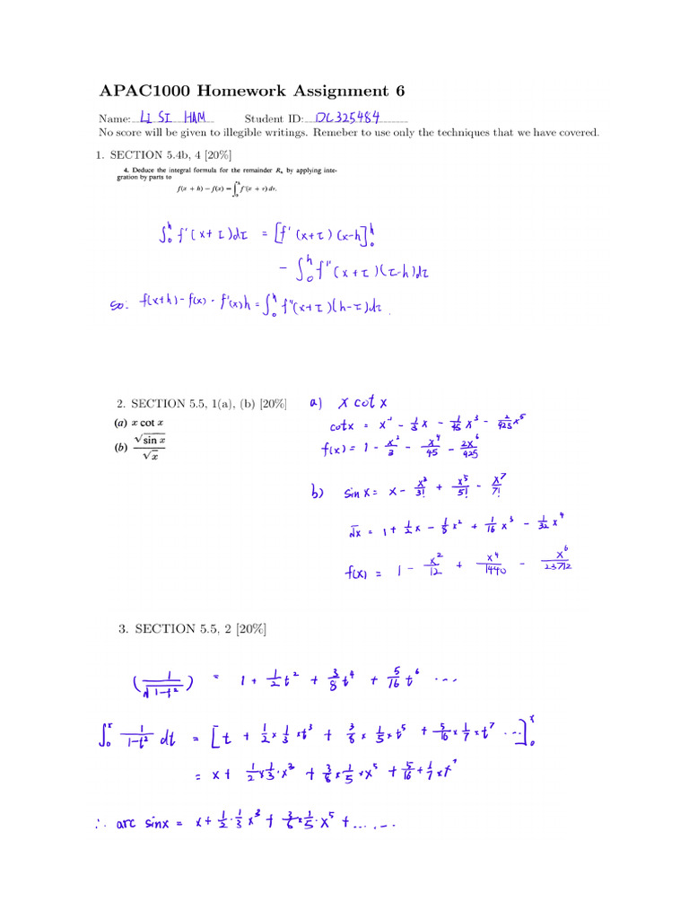 APAC 1000 HW 6 | PDF