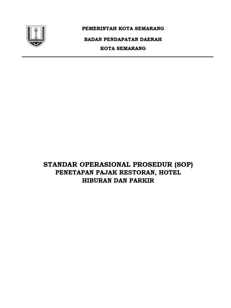 SOP Penetapan Pajak Rest Hot Hib Dan Parkir 121214 V | PDF