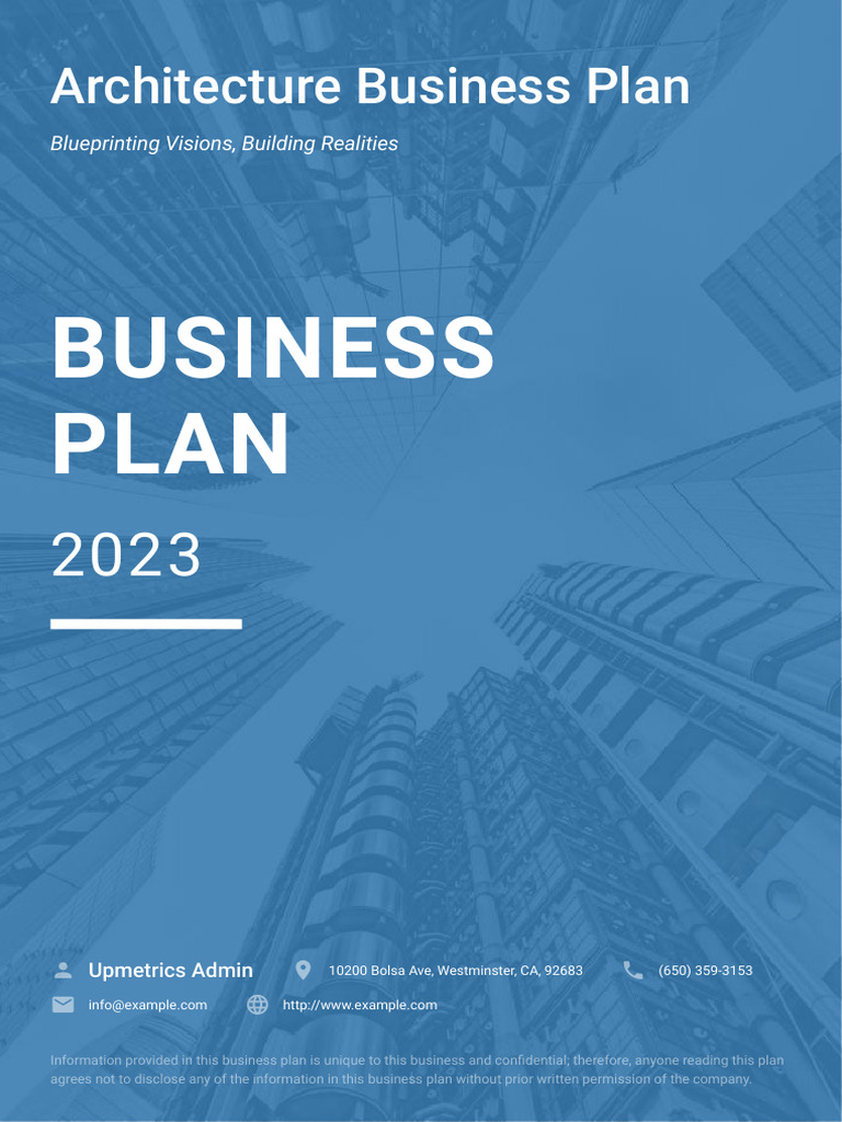 Architecture Business Plan Example Template | PDF