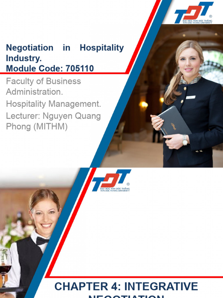 Integrative Negotiation Strategies in Hospitality | PDF | Negotiation ...