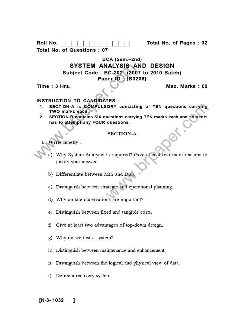 SAD(2nd)May2013 | PDF | Methodology | Information Science