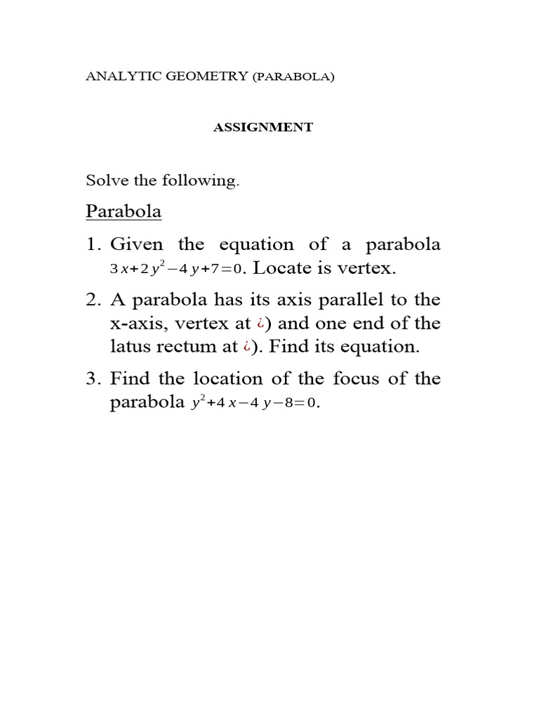 A Parabola | PDF