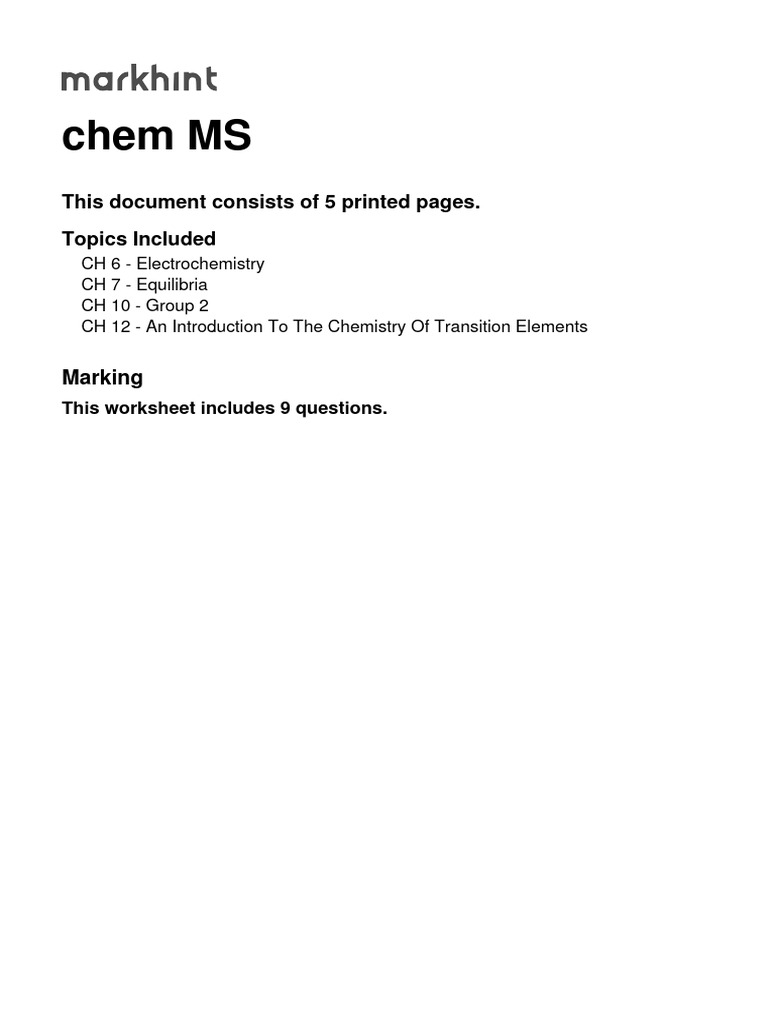 chem MS | PDF