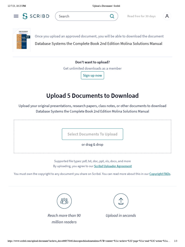 Upload A Document - Scribd | PDF | Scribd | Internet