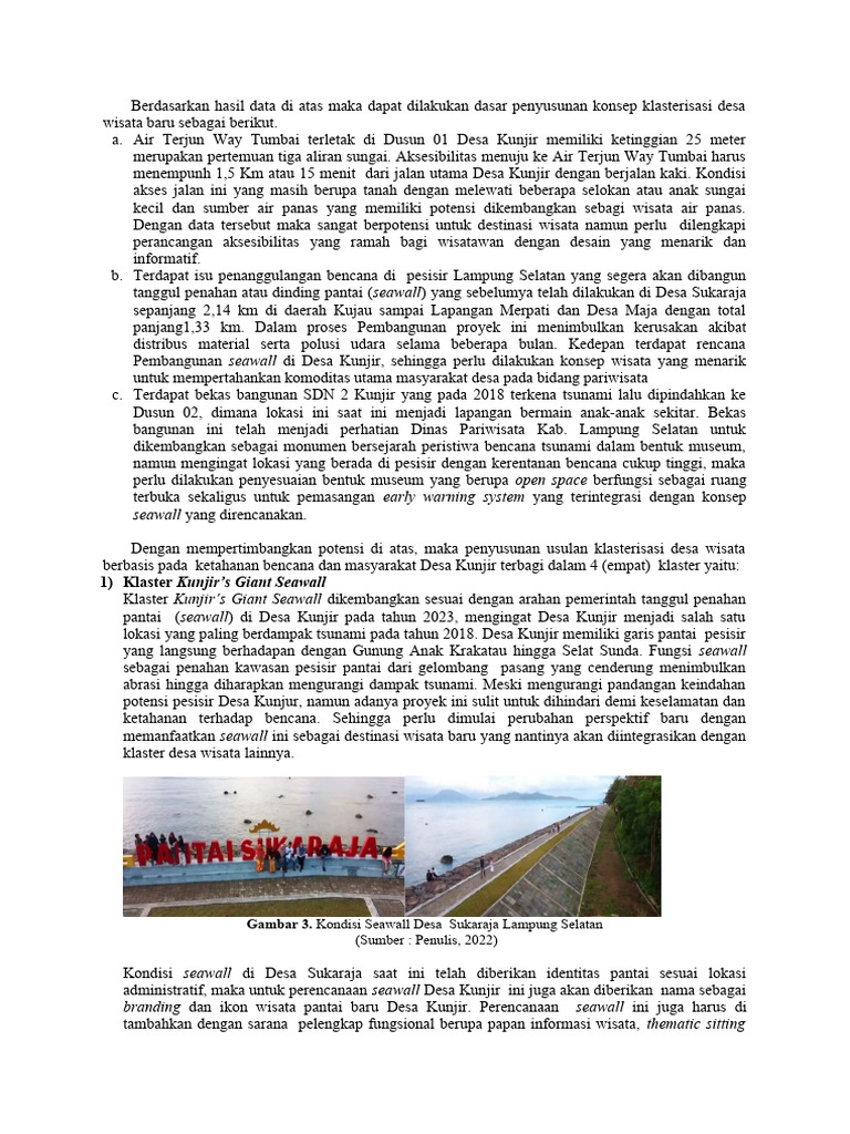 Klaster Wisata Air Terjun Kunjir | PDF