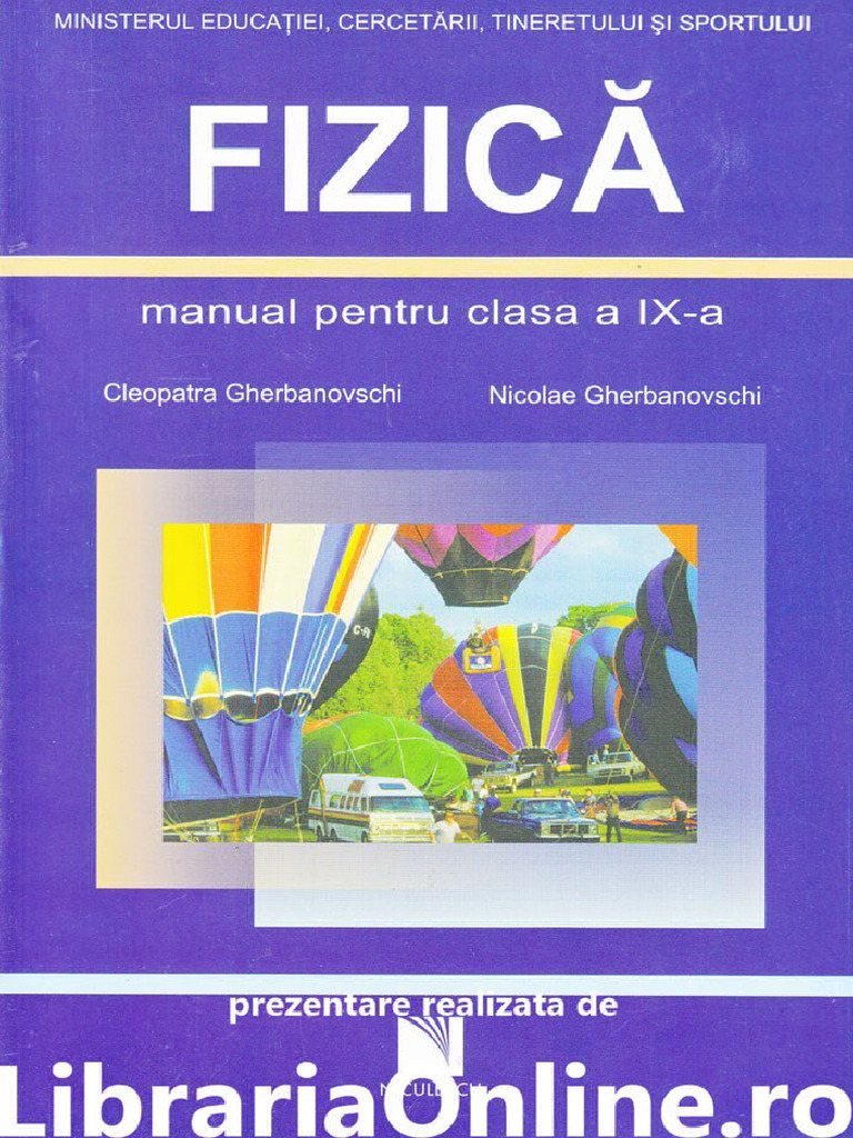 Fizica Manual Pentru Clasa a Ix a Cleopatra Gherbanovschi PDF | PDF