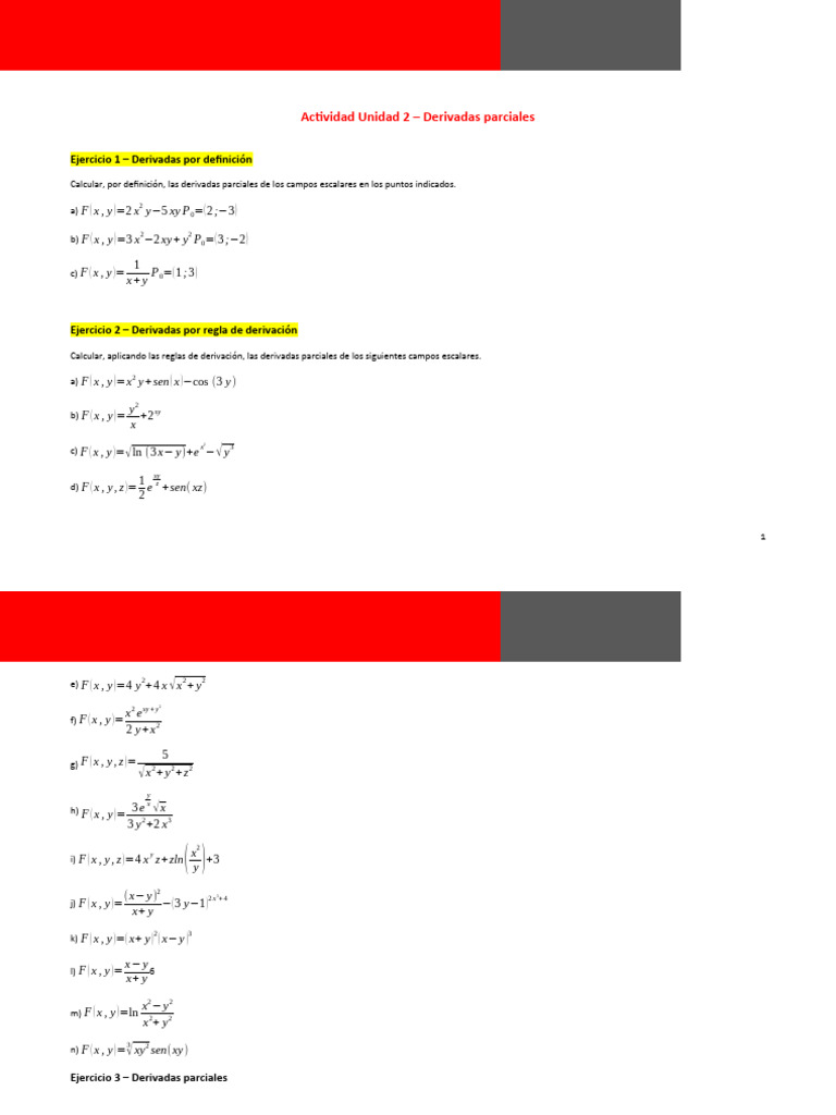 Actividad - U2 - Derivadas Parciales | PDF | Oferta y demanda | Precios