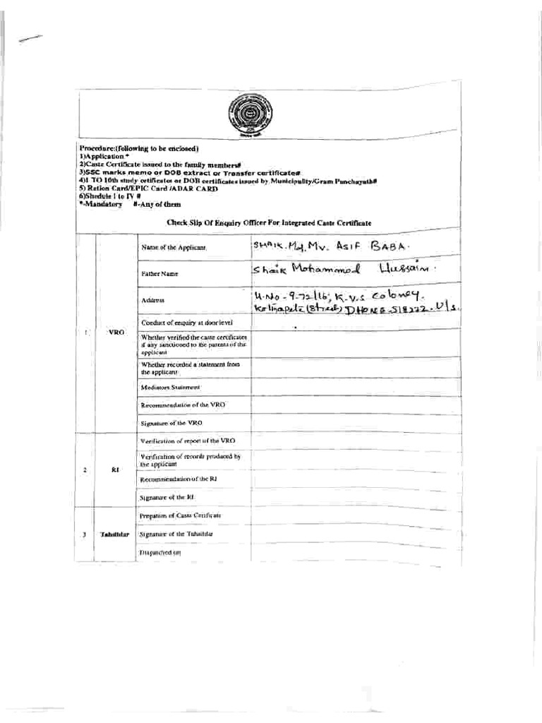 Asif Caste | PDF