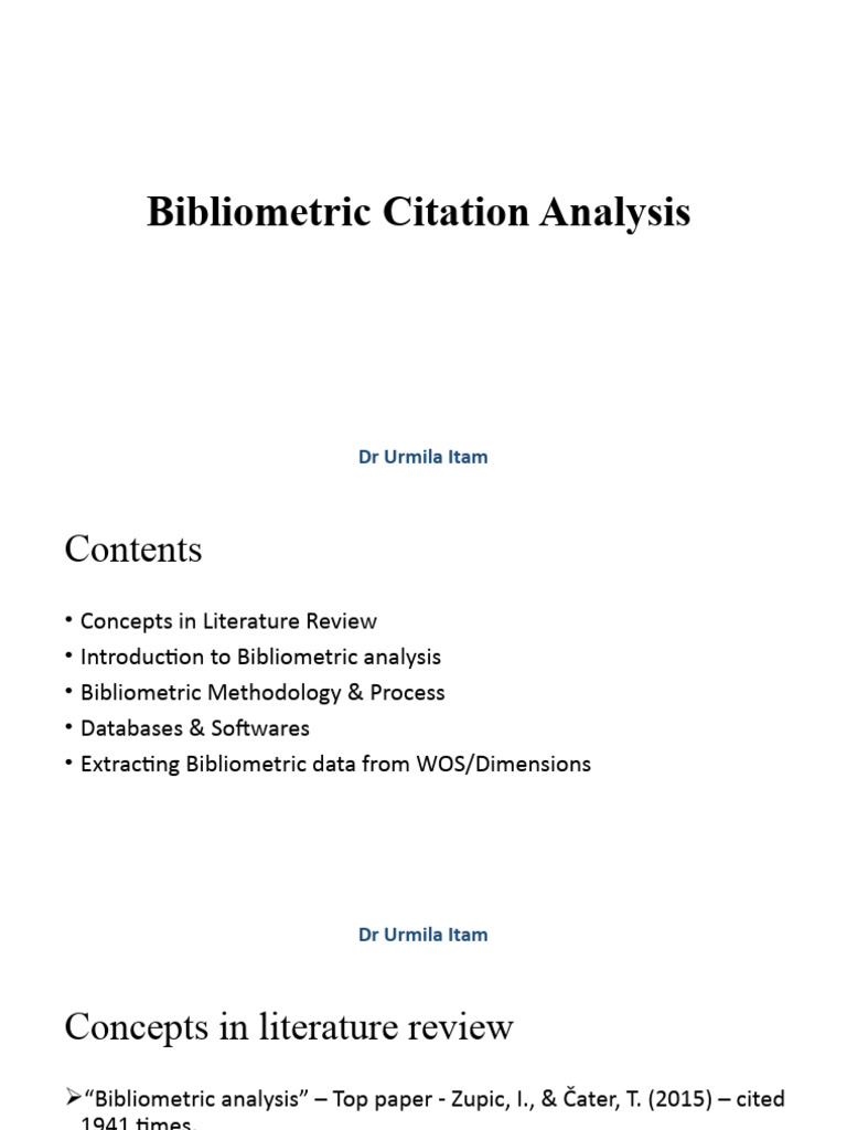 Bibliometric Analysis: Methods & Tools | PDF | Methodology | Scholarly ...