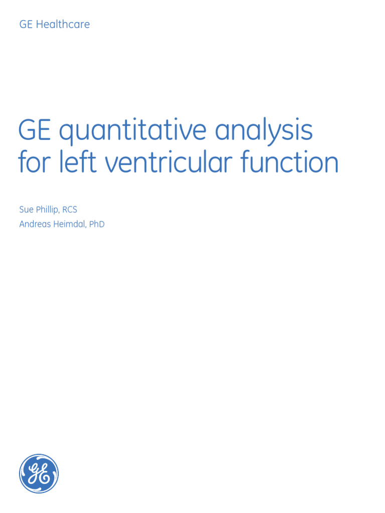 GE Left Ventricular Function | PDF | Echocardiography | Heart