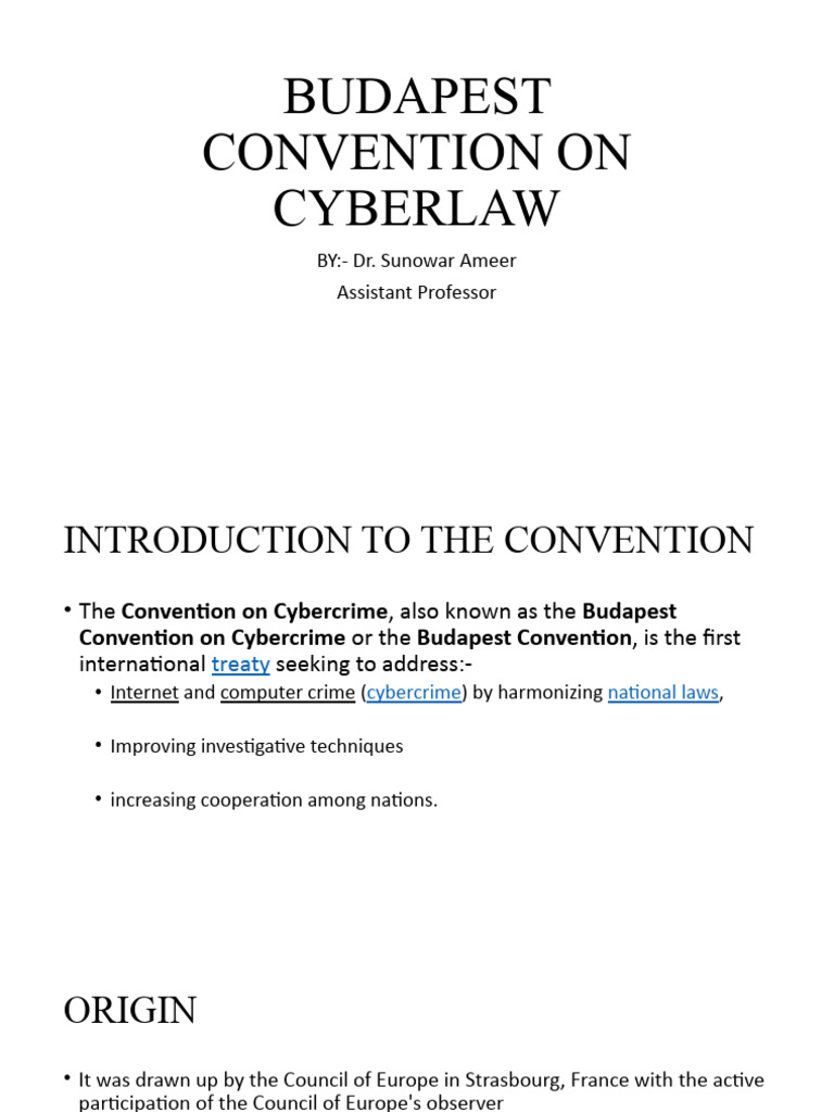 Budapest Convention | PDF | Justice | Crime & Violence
