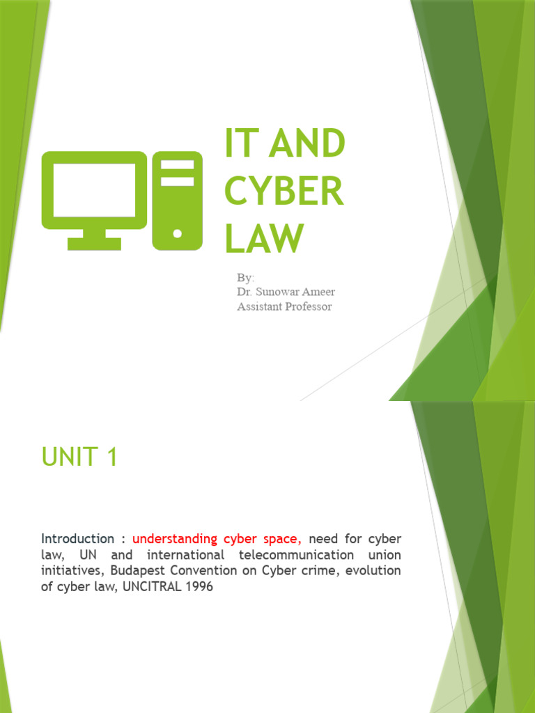 Introduction To Cyber Law | PDF | Cyberspace | Computer Network
