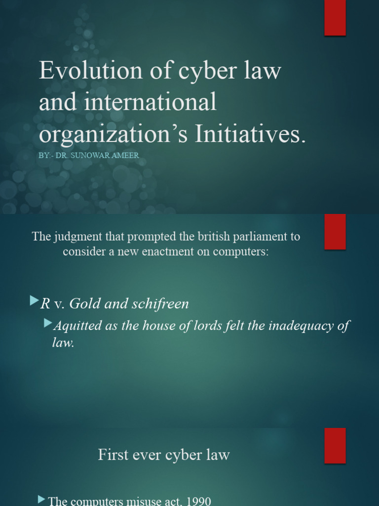 Evolution of Cyber Law | PDF