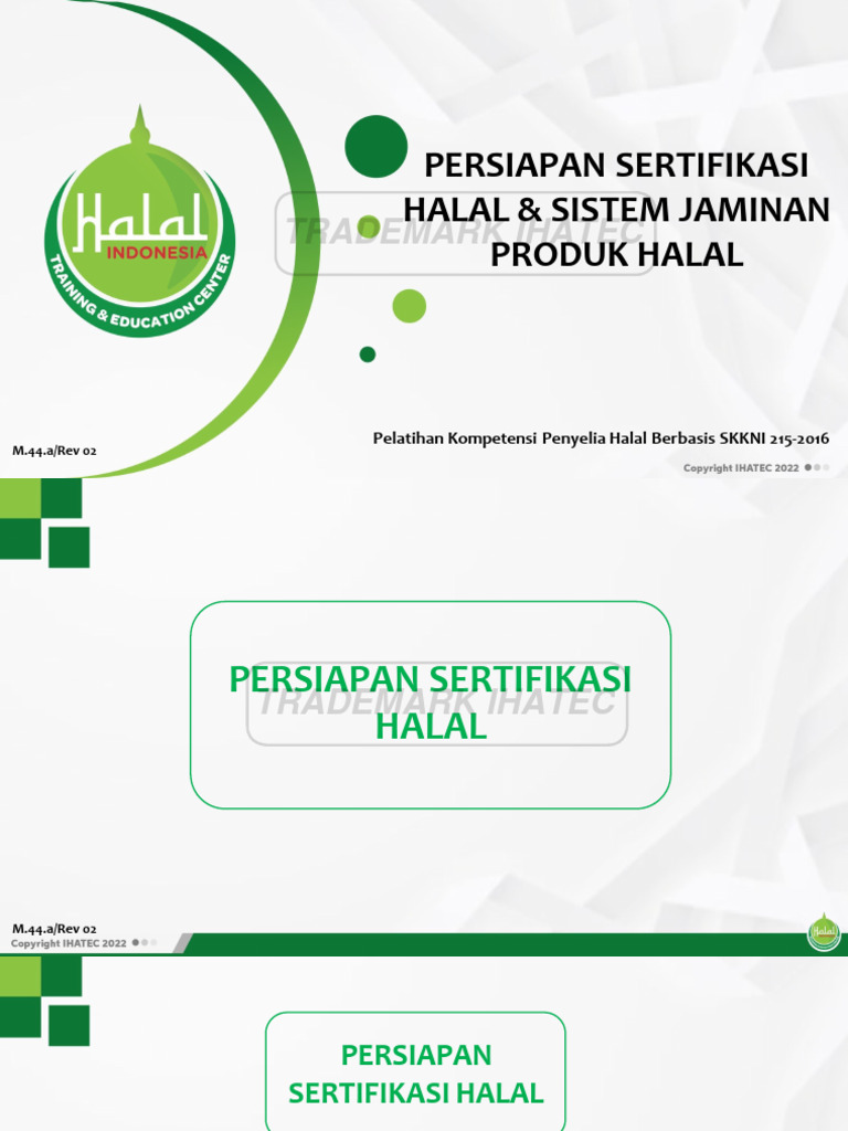 Materi Persiapan Sertifikasi Dan Sistem Jaminan Halal | PDF | Bisnis ...