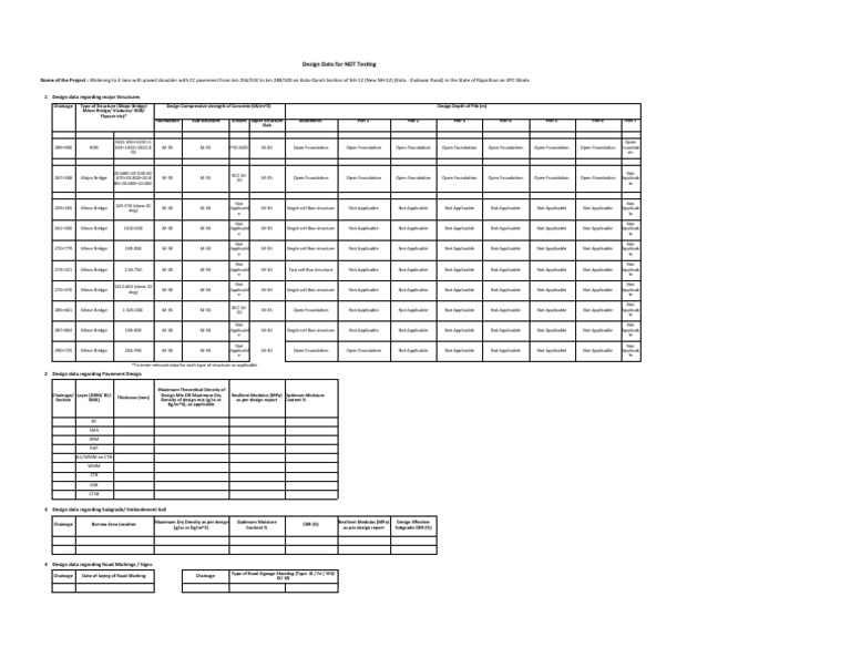 Annexure - Design Data For NH Projects | PDF | Architectural Elements ...