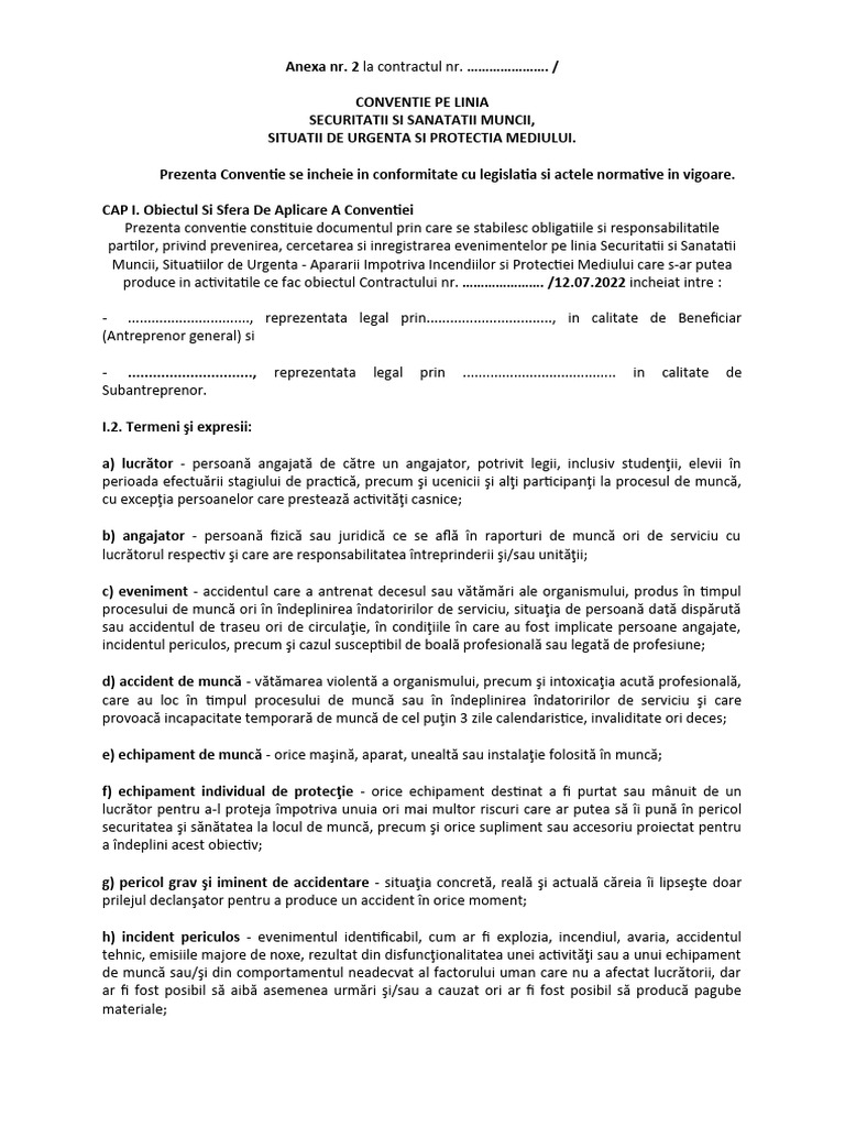 Conventie Model Nou | PDF