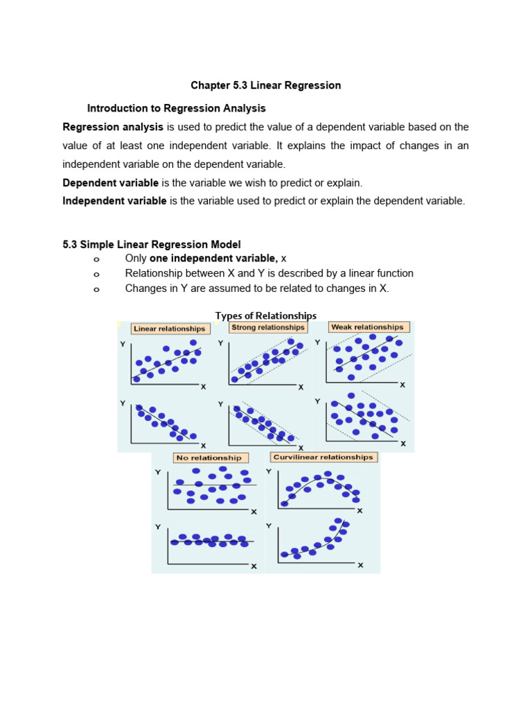 Chapter 5.3-Mulitple Linear Regression | PDF | Errors And Residuals | Regression Analysis